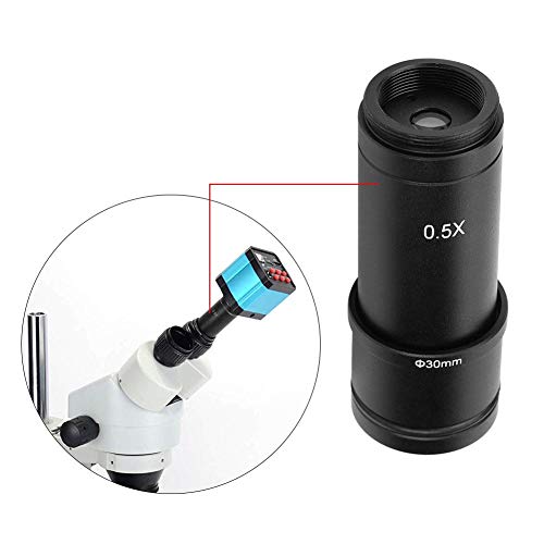 C Mount Adapter Microscope Adapter 0.5× C Mount Lens Adapter Set 23.2mm/30mm /30.5mm Ports for CCD Camera and Digital Eyepiece