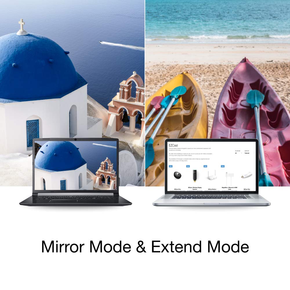 EZCast MagicLink USB to HDMI Cable Adapter, Screen Extender, Plug and Play, Portable Streaming Device, Stream 1080P Video and Audio to Your Screen, Supports Windows, Mac, Airplay, 1.5m/5ft