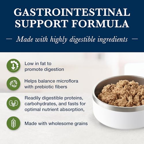 Blue Buffalo Natural Veterinary Diet GI Low Fat Gastrointestinal Support Wet Dog Food, Veterinarian's Prescription Required, Whitefish, 12.5-oz Can (Pack of 12)