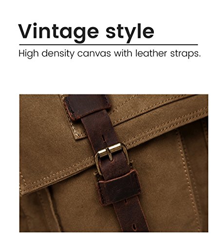 Berchirly 13.3Inch Laptop Bag Vintage Military Man Canvas Messenger Bags For Women Men