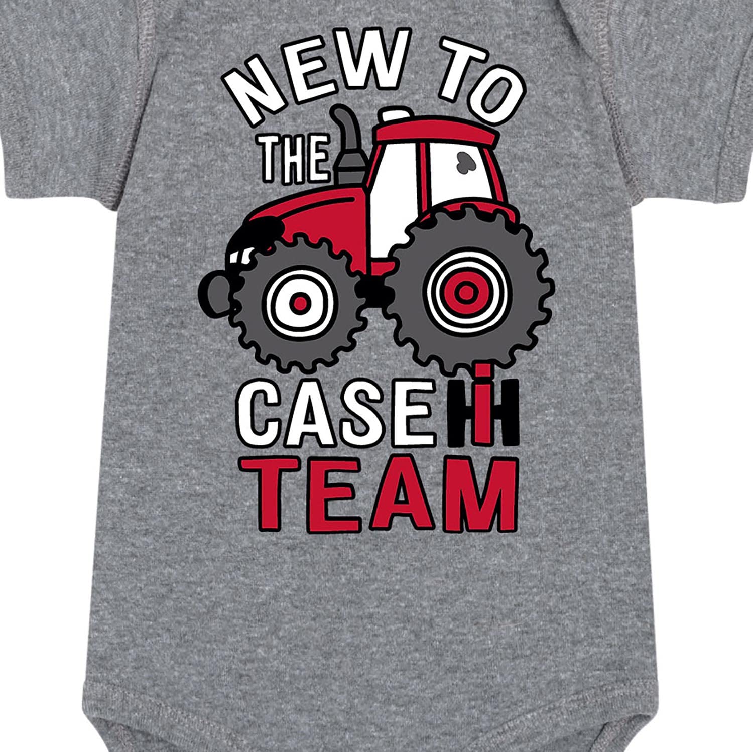 New to The Case IH Team - Infant Baby One Piece - Size 6 Months Athletic Heather