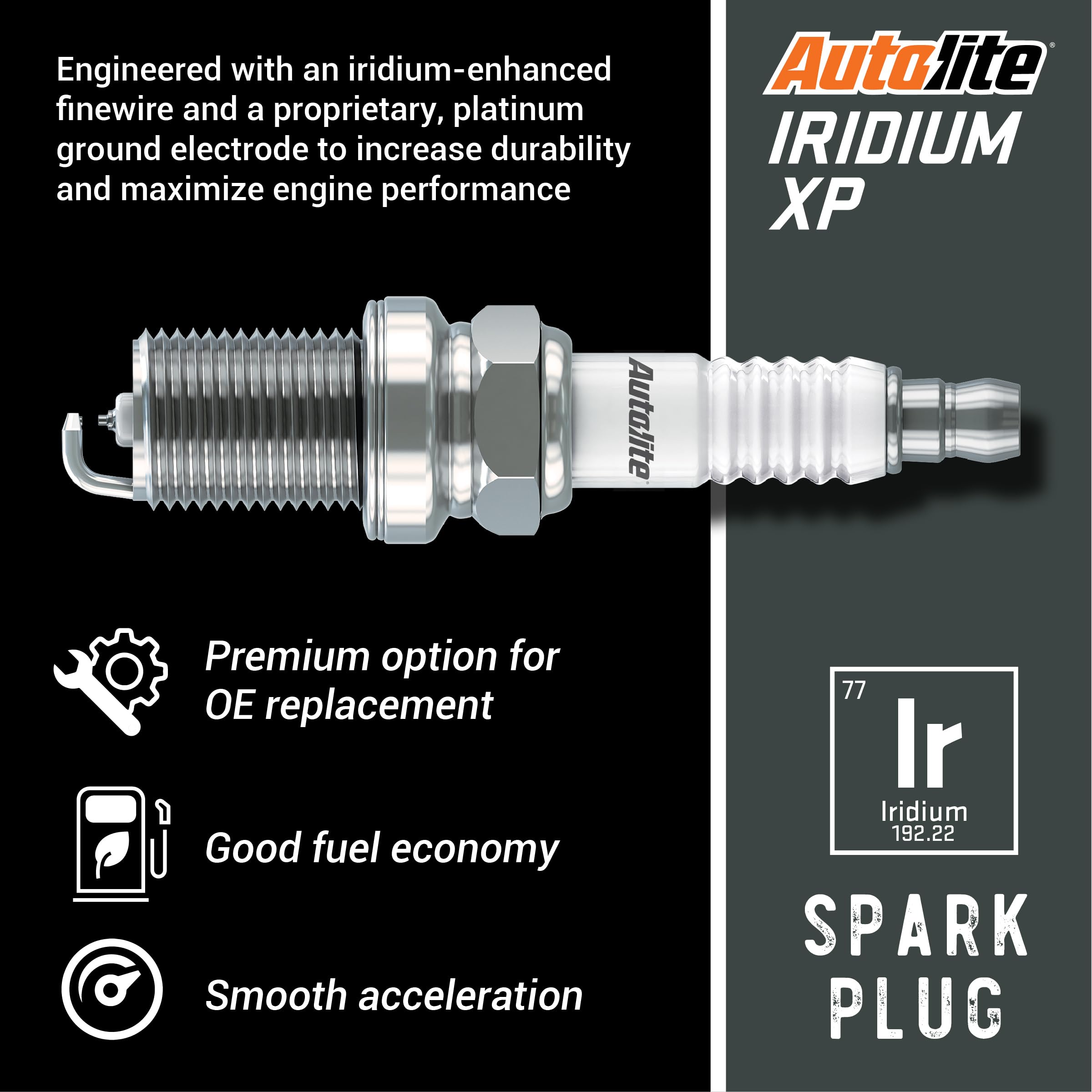 Autolite Iridium XP Automotive Replacement Spark Plugs, XP5703 (4 Pack)