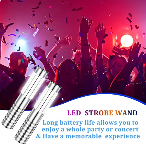 4 Pieces LED Strobe Baton Bottle Service Sparklers Bottle Service Light Bottle Handheld Light for Nightclubs Weddings Parties Activities Supplies (Silver)