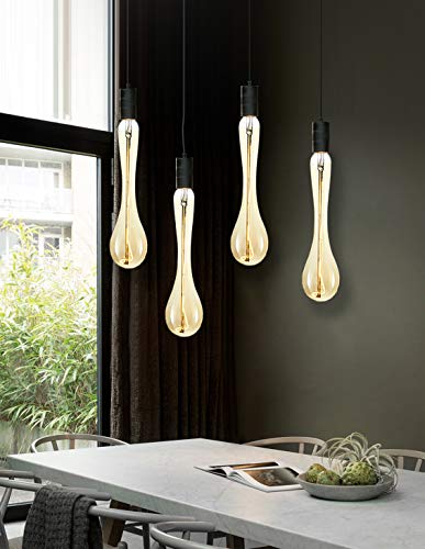 Beilf Decorative Oversized Edison Light Bulbs with E26 Base, Amber Glass, 4W Warm White 2200K, Dimmable, Large Led Filament Specialty Light Bulbs for Decorating Your Home