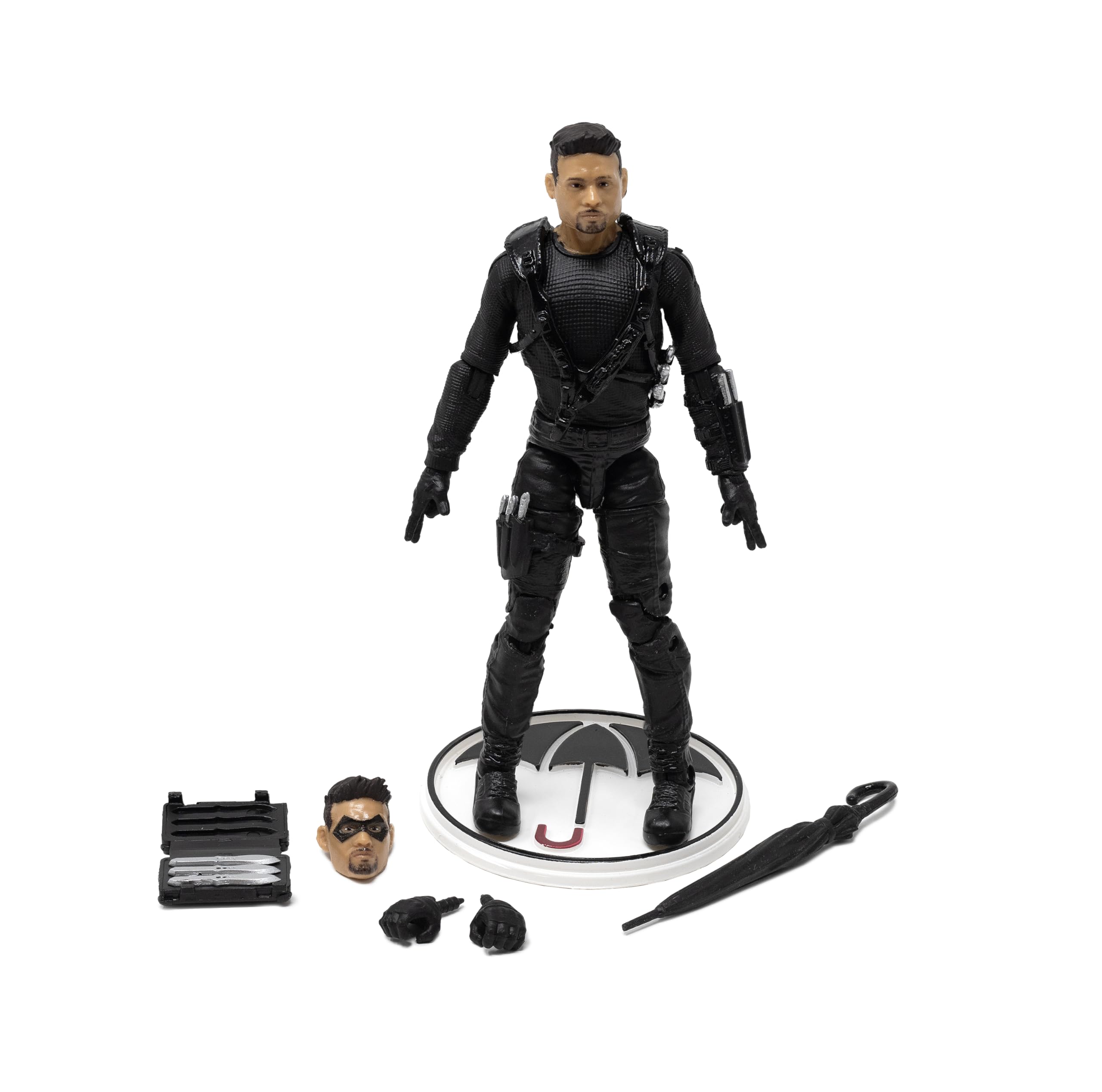 Boss Fight Studio Umbrella Academy Diego Hargreeves, Number Two Action Figure β H.A.C.K.S., Highly Articulated Collectible & Customizable Figurine with Interchangeable Parts & Accessories β 1:18