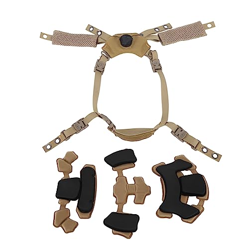 BROLEO Helmet Chinstrap Dial Hanging System, Easy to Install Exquisite Workmanship Portable Waist Helmet Padding Kit for MICH for Wendy (Mud Spongeand Suspension)