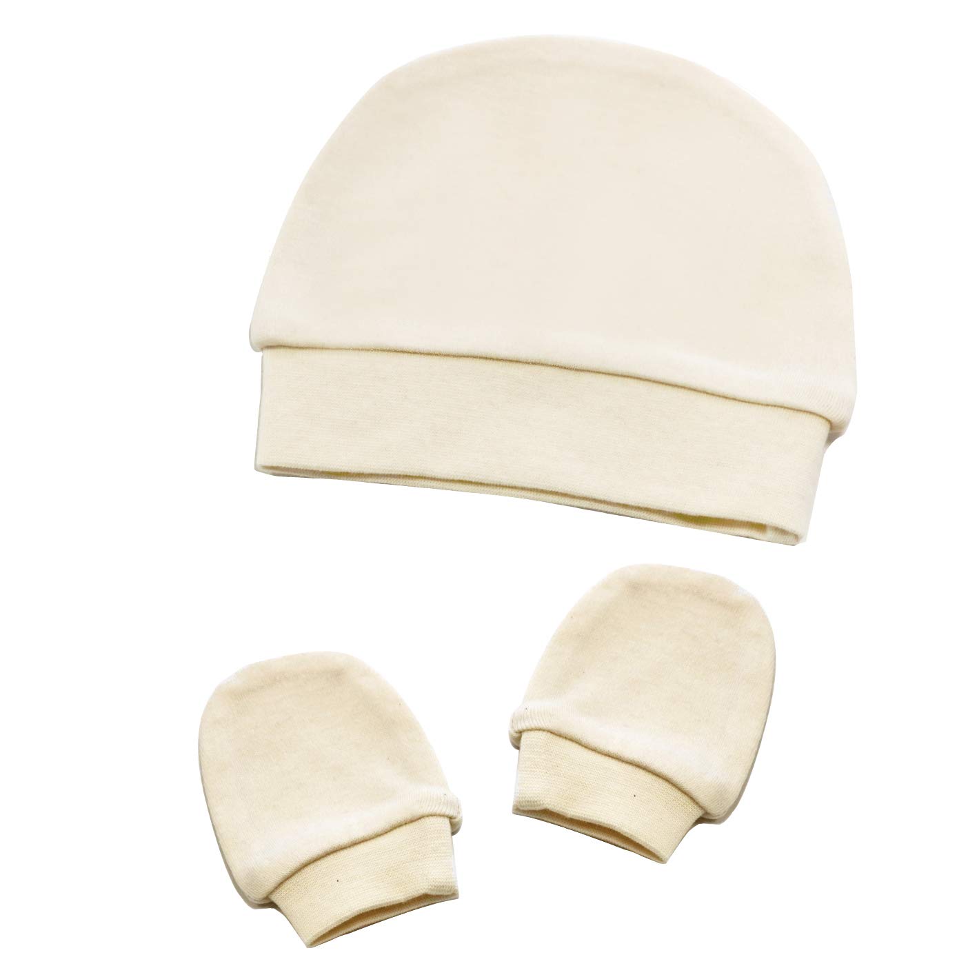 GOTS Certified 100% Organic 5 Piece Basic Essentials Layette Set for Newborn Baby Boys and Girls White