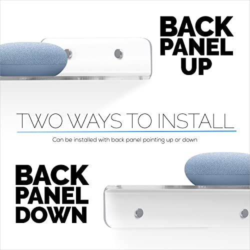 BRAINWAVZ 3-Pack Mixed Size Corner Shelf (8β 9.5β & 10β) for Speakers, Books, Decor, Plants, Cameras, Photos, Kitchen, Bathroom, Routers & More Universal Small Holder Acrylic Wall Shelves (Clear)