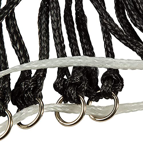 BLOOMOAK Hay Net for Horse, Black Hay Bag 40" Length and 4" Larger Holes with Metal Rings for Goat (1 PCS (40" Length & 4“ Hole)