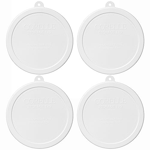 Corelle 418-PC White Cereal Bowl Plastic Lid (4-Pack)