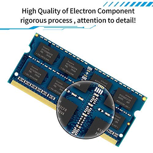 PC3 10600 SODIMM 8GB Kit (4GBX2) DDR3 1333MHz Ram 4GB PC3-10600S 204 Pin 1.5V CL9 Non-ECC Unbuffered 2RX8 Dual Rank for Laptop Notebook Computer