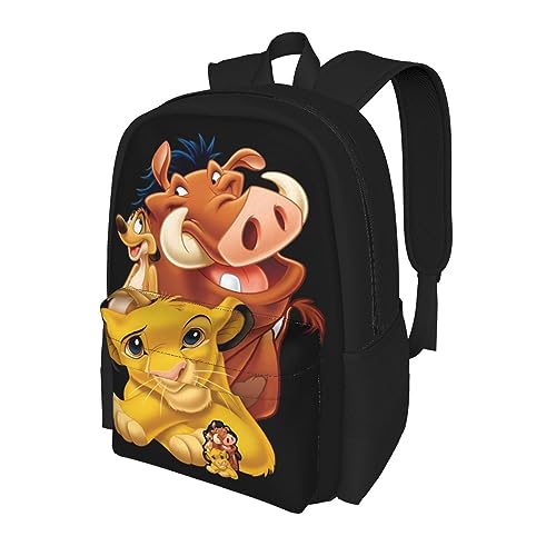 atgzfdr Lion Adult Backpack Anime Computer Bag Hiking Bookpack Schoolbag For Adult Men Women Black One Size¡