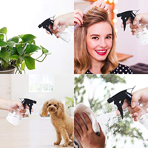 Spray Bottles, 8 Pcs 8oz Plastic Spray Bottles Durable Clear Empty Spray Bottles with Adjustable Spray Head for Plant Watering, Haircutting, Kitchen Cleaning, Alcohol Disinfection, Pet Cleaning.