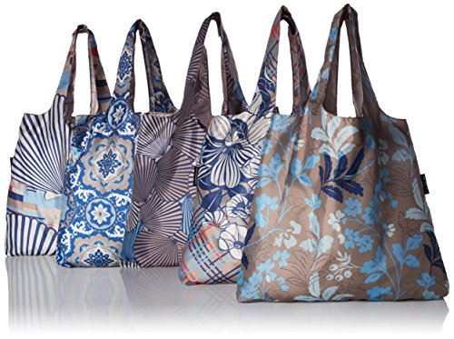 Envirosax Reusable Grocery Bag, Set of 5 Eco-friendly Shopping Tote Bag, ML.P Mallorca Pouch, Multicolored