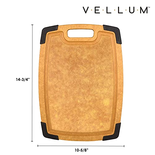 Vellum Wood Paper Composite Cutting Board with Juice Groove, 14-3/4" x 10-5/8" | Dishwasher Safe | Non-Skid