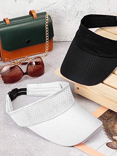5 Pieces Sports Sun Visor Hats Mesh Visor Adjustable Sun Athletic Visor Cap for Men Women Daily Golf Running Outdoor Sports