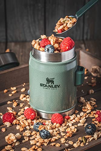 Stanley Classic Legendary Food Jar 0.4L Nightfall with Spork β BPA Free Stainless Steel Soup Flask - Keeps Cold or Hot for 7 Hours - Leakproof - Dishwasher Safe