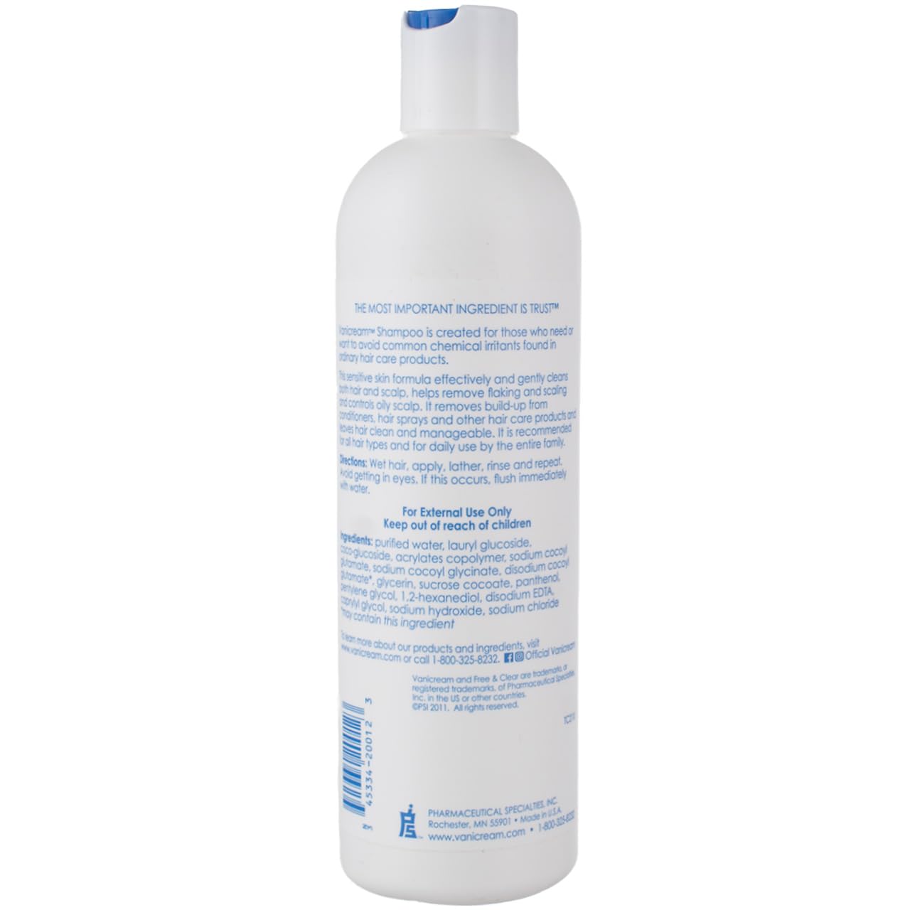 Free & Clear Shampoo 12 oz (Pack of 5)