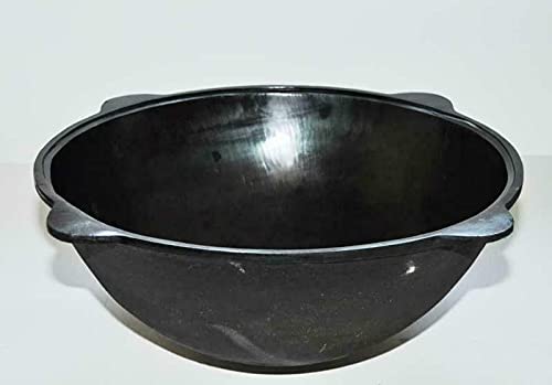 Free2Buy CKG Heavy Duty Cast Iron Казан Oven Tatar Dish Plov Плов Pot Mangal Making Cookware Kazan Insulated Double Handle with Lid Cooking Frying Pan – 22 L - Cooking Gifts