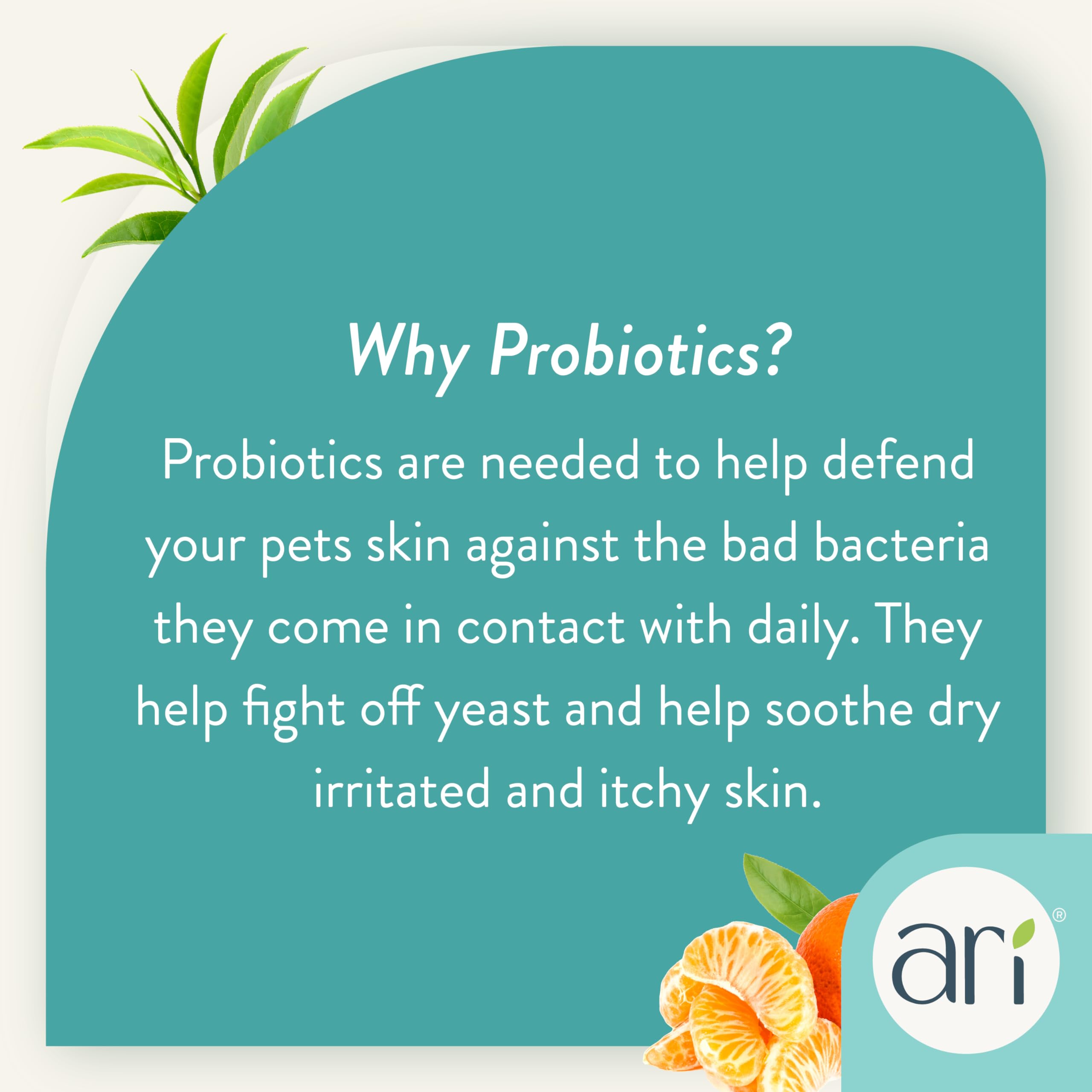 Ari Probiotic Deodorizer Spray for Dogs (8 oz) β Green Tea & Mandarin Scent β pH-Balanced, Long-Lasting Freshness, Sulfate-Free, Gentle for All Breeds