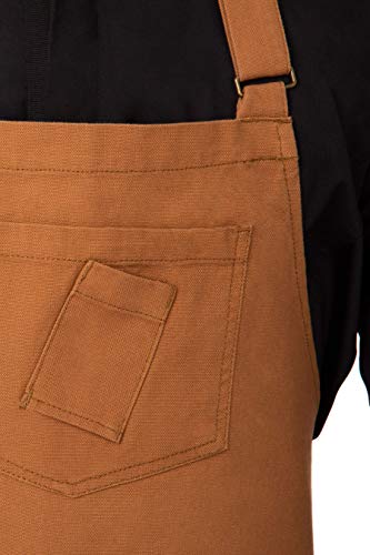 Chef Works Unisex Rockford Bib Apron, Nutmeg, One Size