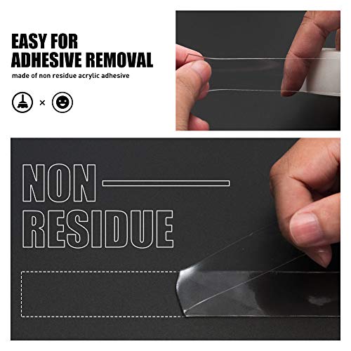 VERSAF Double Sided Adhesive Tape -1/2" 10' Arcylic Transparent Removable No Residue Double Sided Heavy Duty Mounting Tape for Home/Office/Wall Decor(Pack of 1 Roll)