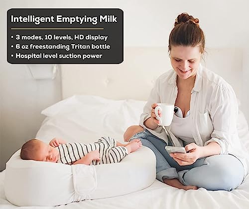 Breast Pump, Double Wearable Electric Breast Pump, Hands Free Breast Pump, Longer Battery Life, Rechargeable Portable Breast Pump with 3 Modes & 10 Levels,LED Display,2 Pack