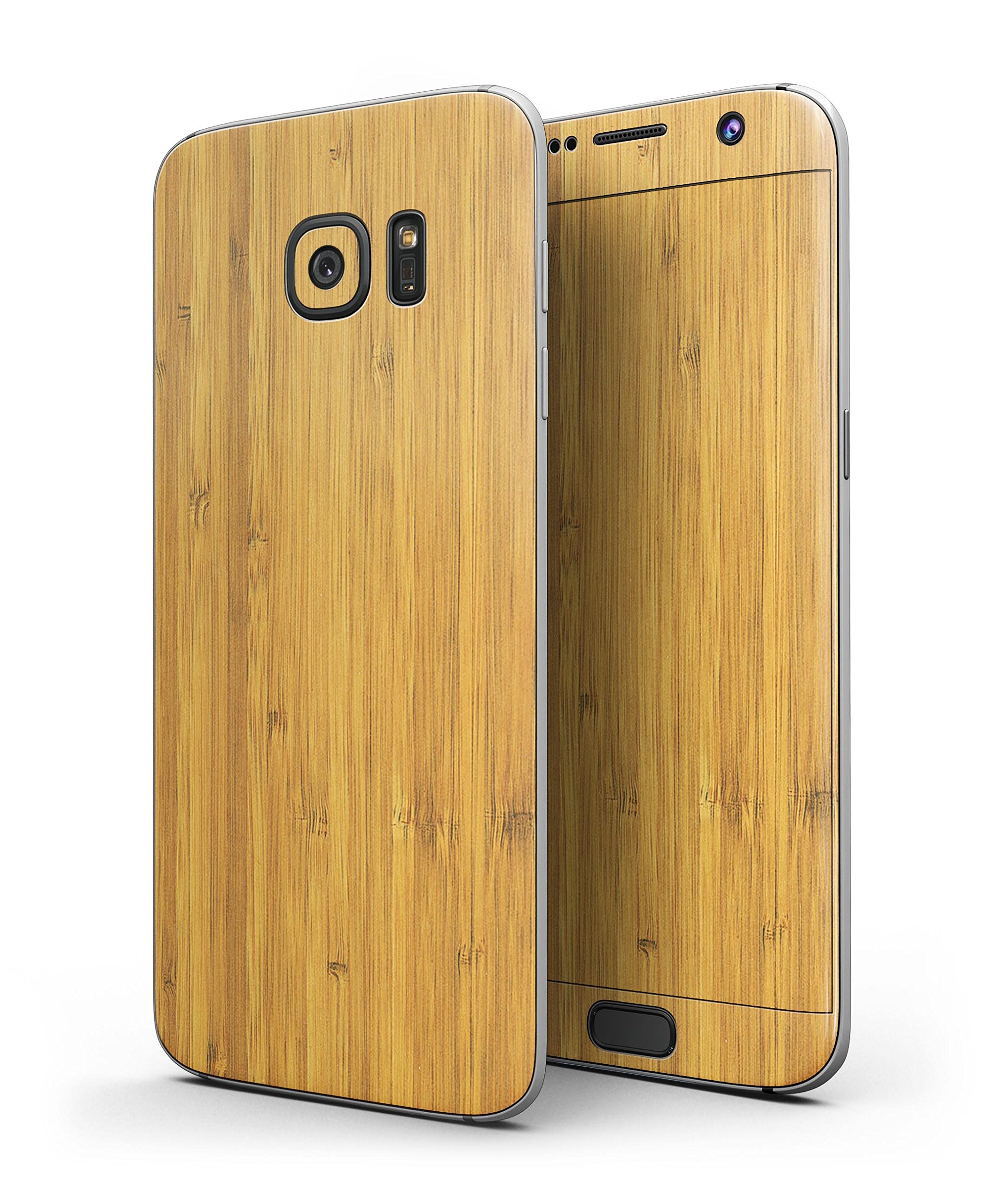 Design Skinz Design Skinz Real Light Bamboo Wood Full-Body Wrap Decal Skin-Kit for The Galaxy S8 Plus