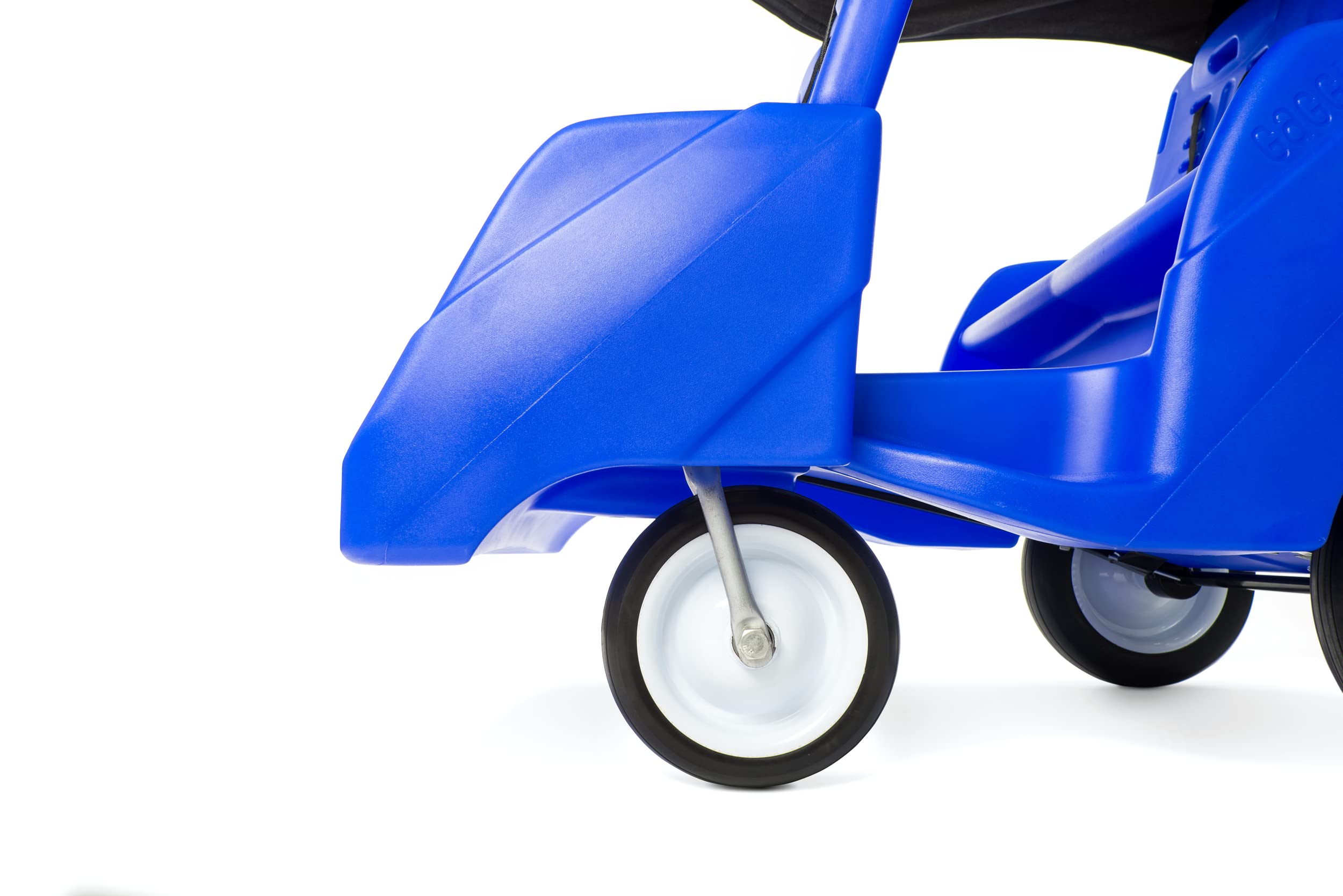 Gaggle by Foundations 4 Seat Buggy Stroller | 4-Seat Quad Stroller with 5-Point Harness for Added Safety | Multi-Child Stroller with Soft Stop Brake | Fits Through Standard Doorways | Blue