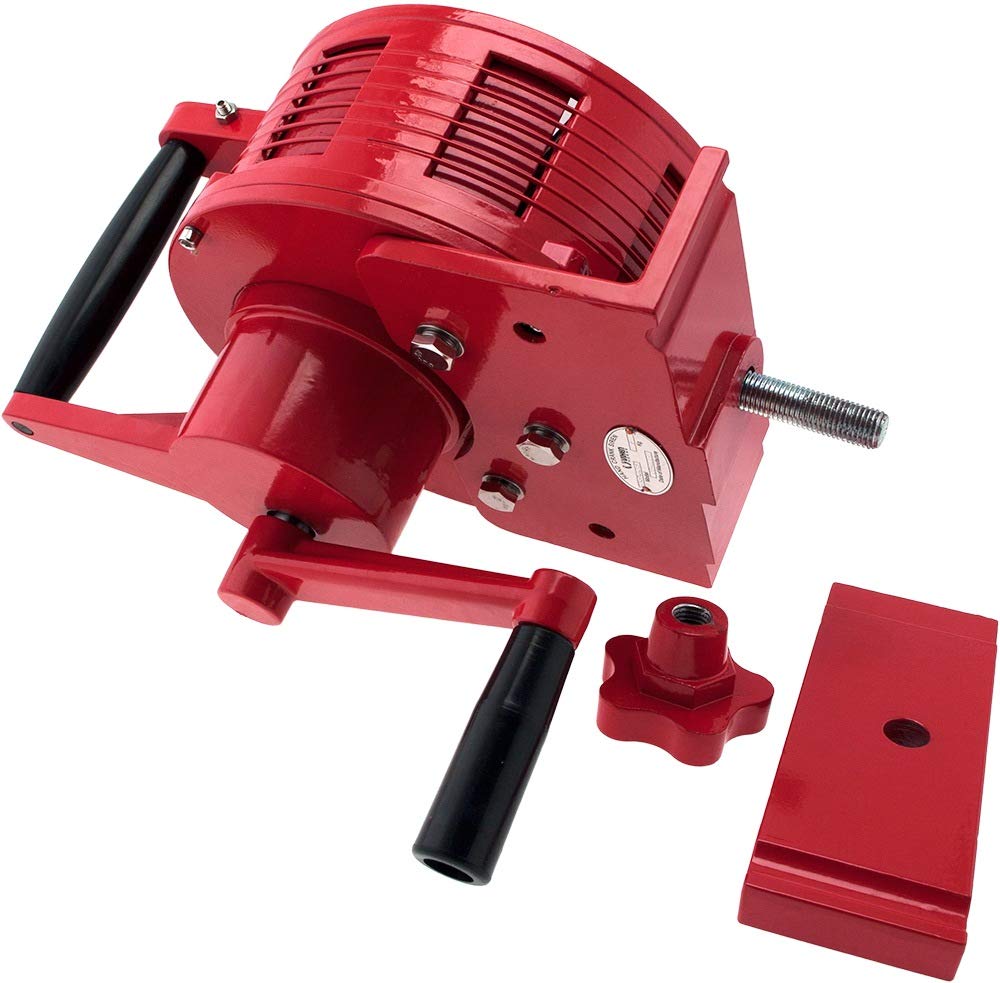 Vixen Horns Air Raid Hand Crank Siren, Loud Heavy Duty Tornado Siren with Rail Stand, Fire Air-raid Alarm, Warning Construction Air Horn VXS-1200MBR