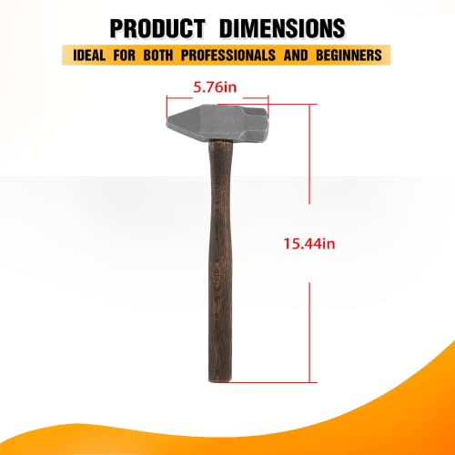 Blacksmith 4LB Handmade Forge Hammer for Farrier, Knife Maker, Blacksmith Forging Tool