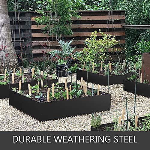 VEVOR Steel Landscape Edging 40 x 8 Inch,Steel Edging 6pcs,Steel Garden Edging Border,Landscape Edging,Steel Lawn Edging,Garden Edging,Garden Border Edging for Landscaping