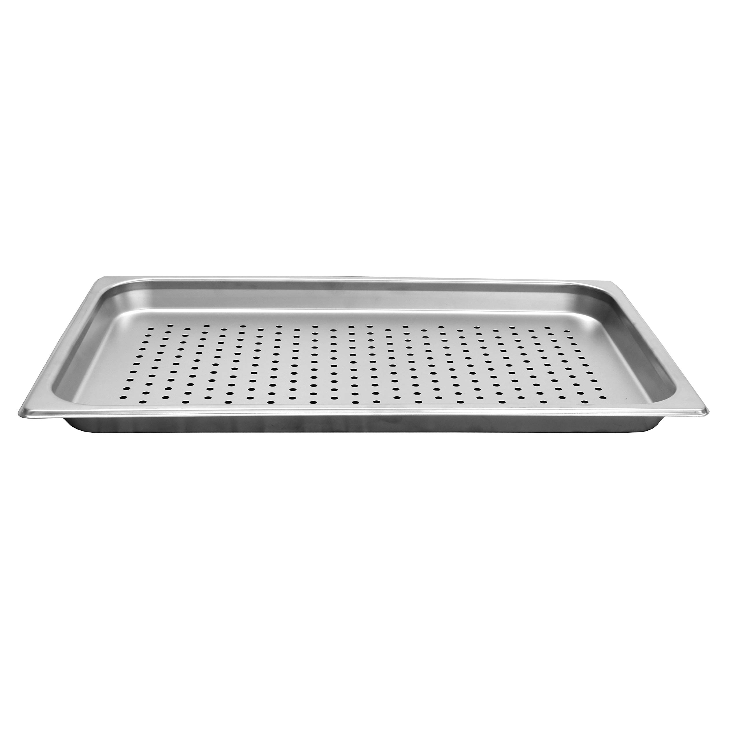 FSE Steam Table Pan Set, Full Size, Perforated, 1-1/4" Deep, Anti-Jam, 24 Gauge, 18/8 Stainless Steel, NSF, Dishwasher Safe, (Set of 6)