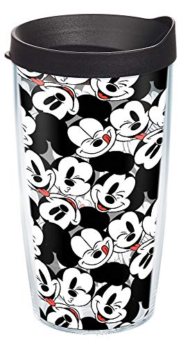 Tervis Made in USA Double Walled Disney® - Mickey Expressions Insulated Tumbler Cup Keeps Drinks Cold & Hot, 16oz, Clear