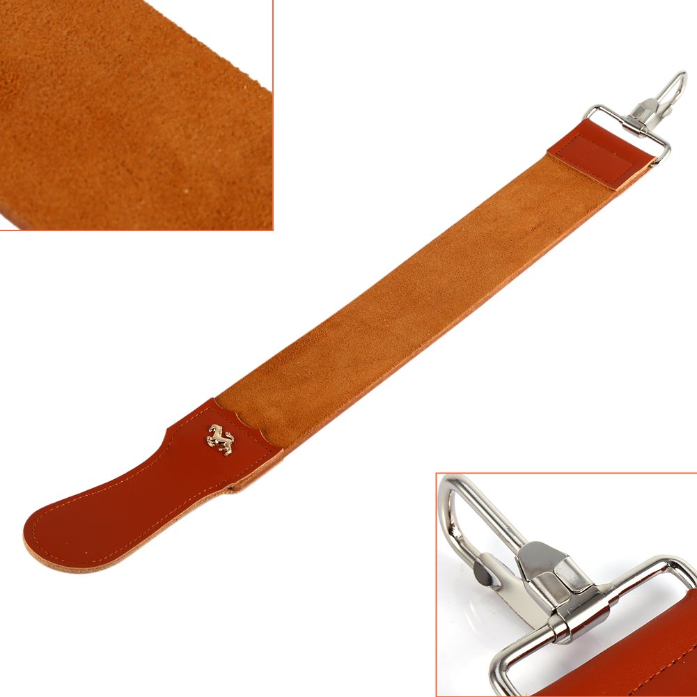 Leather Strop, Asixx Genuine Leather Strop Shaving Strop Sharpener Strap Barber Straight Razor Knife Sharpening Belt for Straight Razors, Knives and Chisels