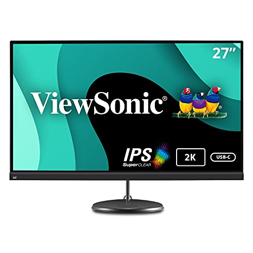 ViewSonic VX2785-2K-MHDU 27 Inch 1440p IPS Monitor with USB 3.2 Type C HDMI DisplayPort Inputs and FreeSync for Home and Office