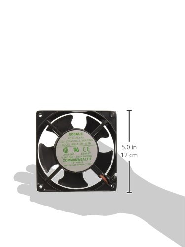 Commonwealth 2125931 Model FP-108-1 Tubeaxial Fan, 115 VAC, 120mm Length, 120mm Width, 38mm Height