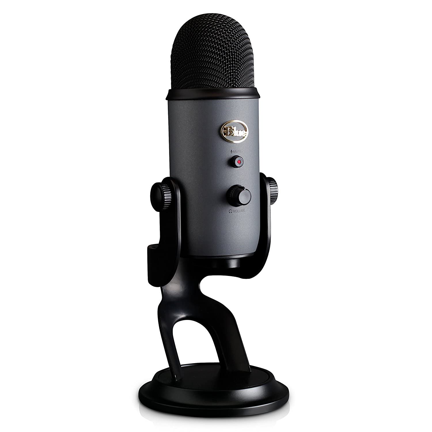 Blue Yeti USB Microphone for Recording, Streaming, Gaming, Podcasting on PC and Mac, Condenser Mic for Laptop or Computer with Blue VO!CE Effects, Adjustable Stand, Plug and Play - Slate