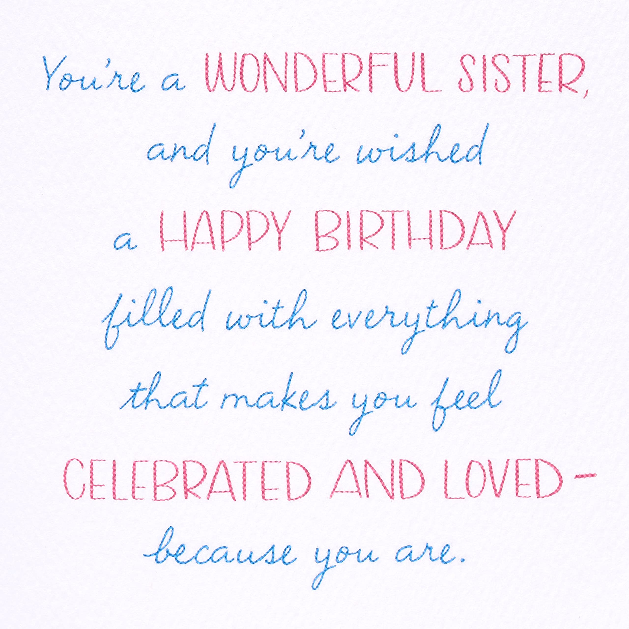 American Greetings Birthday Card for Sister (Celebrated and Loved)