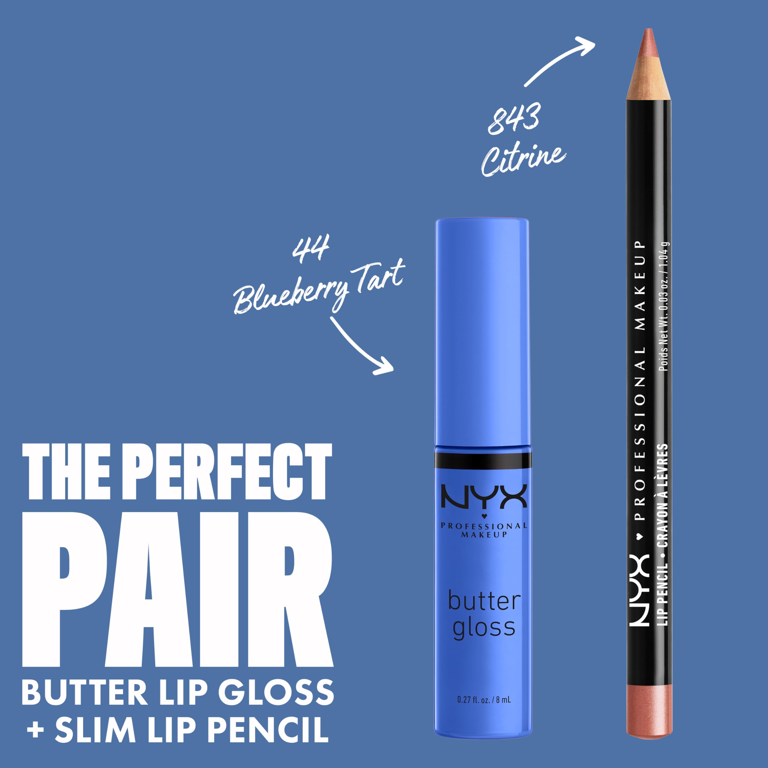 NYX PROFESSIONAL MAKEUP Butter Gloss, Non-Sticky Lip Gloss - Blueberry Tart (Periwinkle Blue)