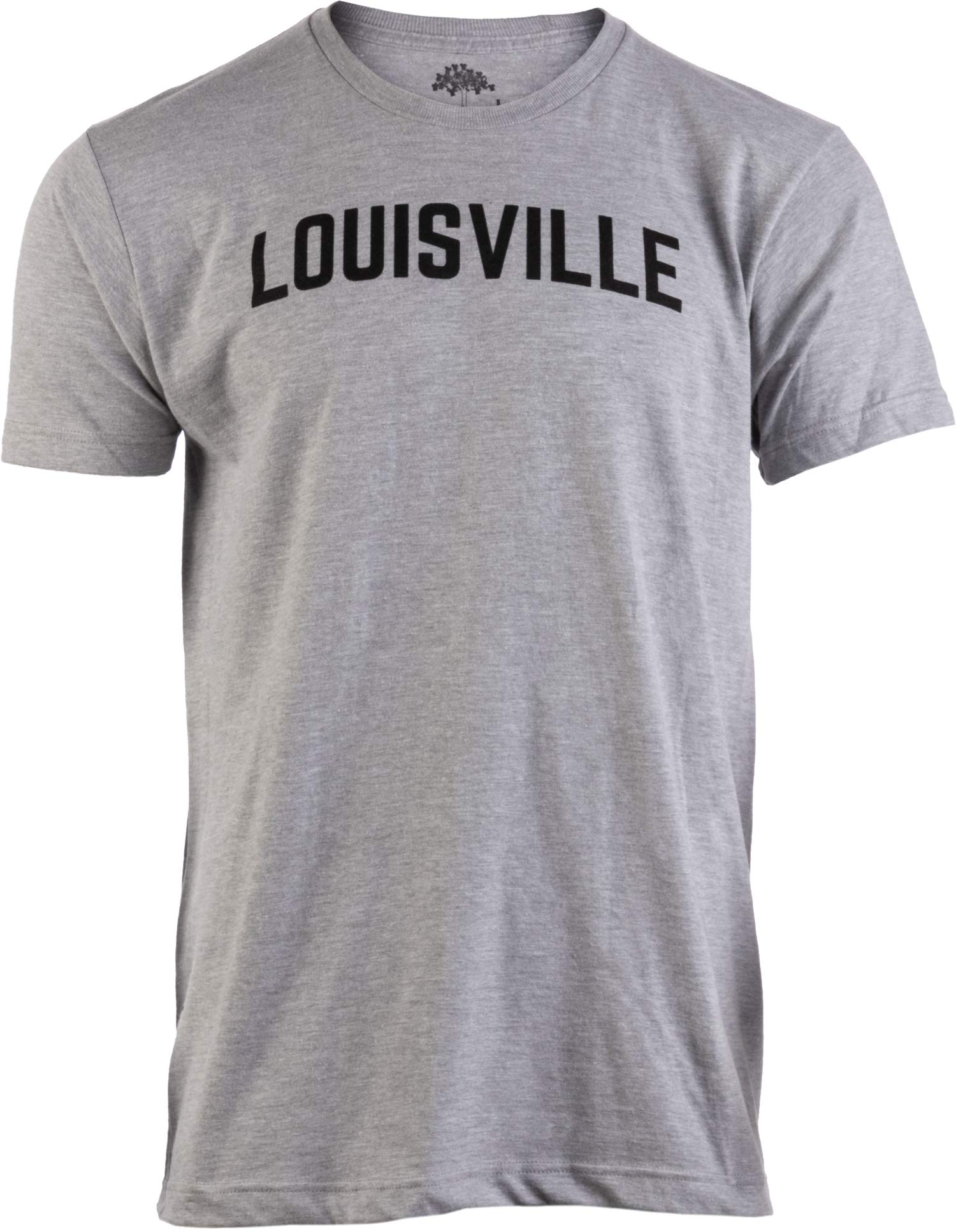 Ann Arbor T-shirt Co. Louisville | Classic Retro City Grey Style Kentucky Bluegrass Derby Men's or Women's Tee - Adult, XX-Large