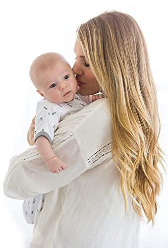 SwaddleDesigns Transitional Swaddle Sack with Arms Up Half-Length Sleeves and Mitten Cuffs, Medium, 3-6 Months, 14-21 lb, Heathered Gray (Arms Up Swaddle, Transition Swaddle Sleep Sack)