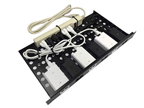 RACKIDEA | RI-UB6A | Rack Mount Kit for Ubiquiti PoE Adapter - no Include PoE adapters and Power Extension