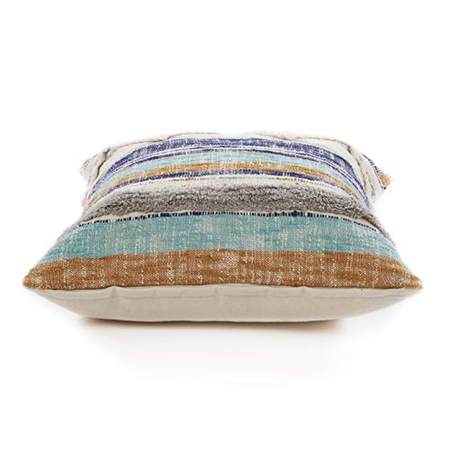 LR Home Donna Throw Pillow, 18" x 18", Blue/Multi