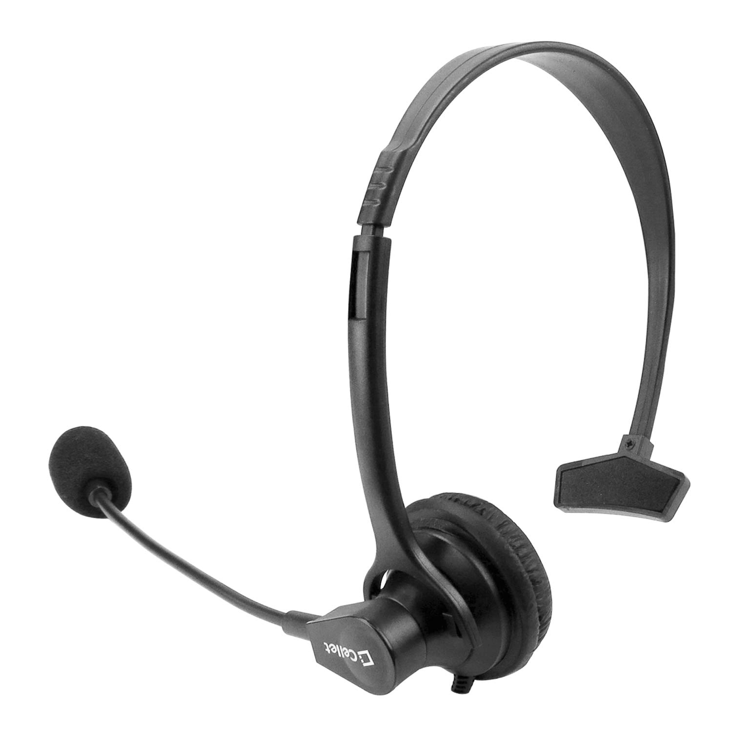 Cellet Over The Head Earpiece Headset with Microphone Compatible with Any 3.5mm Auxiliary Port Devices