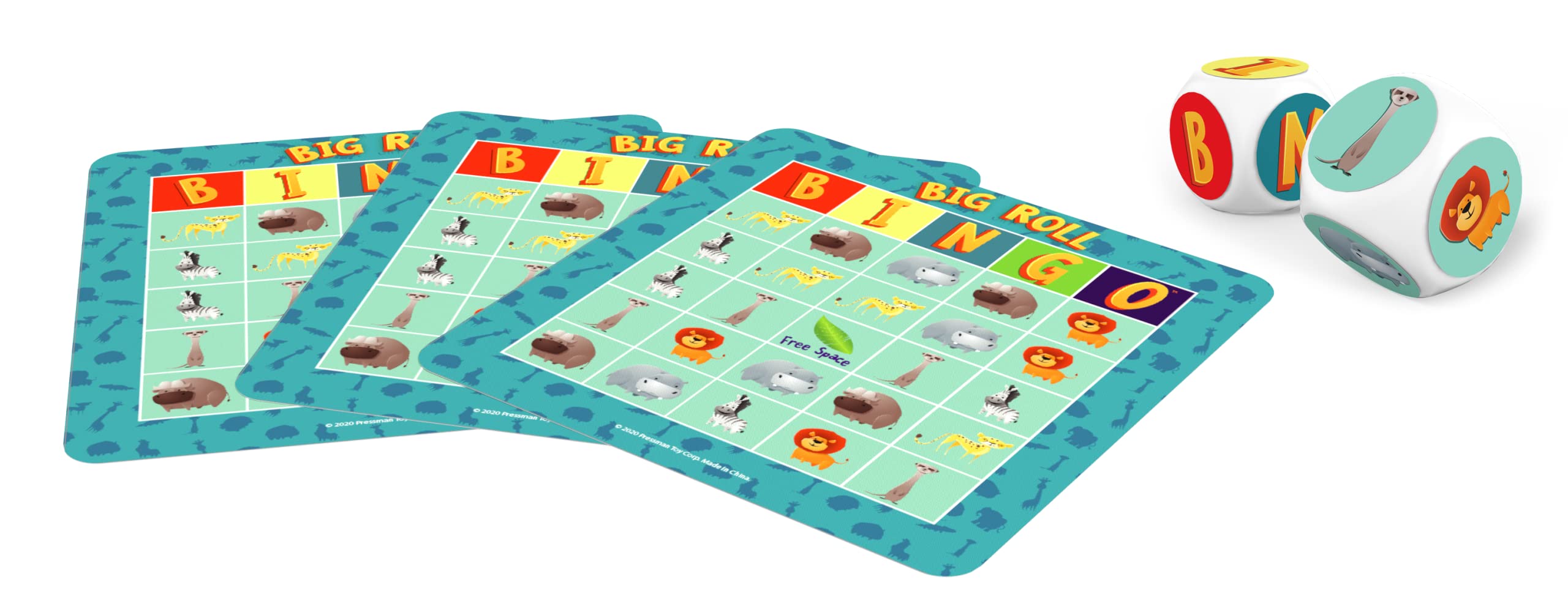 Big Roll Bingo: Safari - Take a Walk on The Wild Side by Pressman, Multi Color