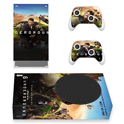 6 Underground Movie Game Console Series S Console and Controller Skin Set, Skin Wrap Decal Kit