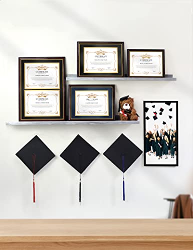 Annecy 11x14 Picture Frame Black, Diploma Frame for Wall or Desktop Decoration, 11x14 frame with mat for 8.5x11 Certificate, College Degree Frame with Tempered Glass and Velvet Back Panel(1 Pack)