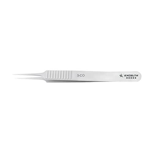 Cobaltima (Cobc0) - 5-CO - Tweezers - Ultra Fine Point - Straight Tapered - Five Star - Cobalt, 0.0394 Height, 0.3930 Wide, 4.25" Length