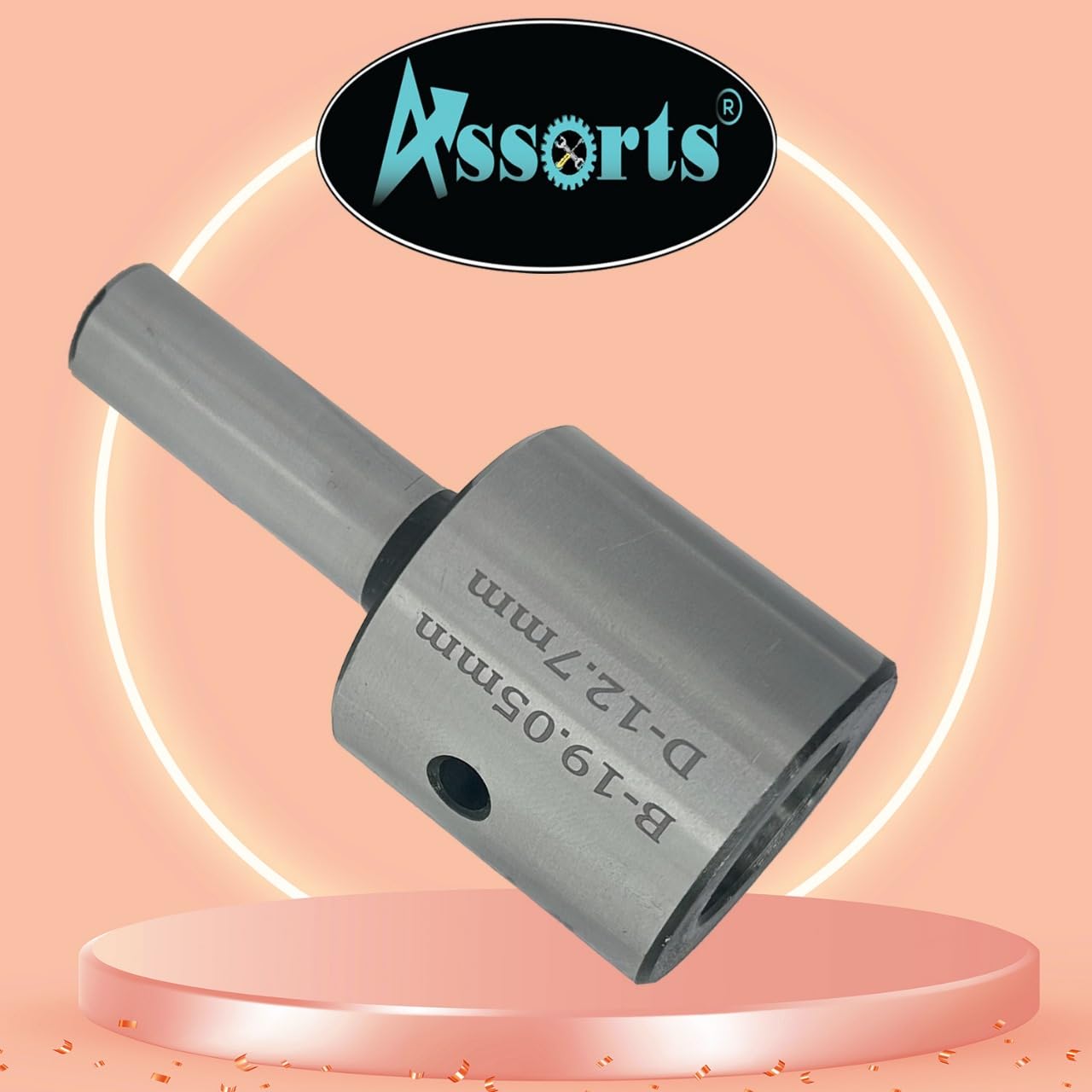 Annular Cutter 1/2" Shank Tool Steel Holder (Hard & Ground) with Lock Screw- Accepts/Suit 19 mm Shank rota broaches (OAL - 75 mm)